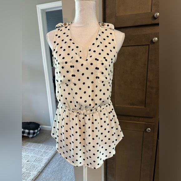 Monteau | Tops | Monteau Polka Dot Blouse | Poshmark